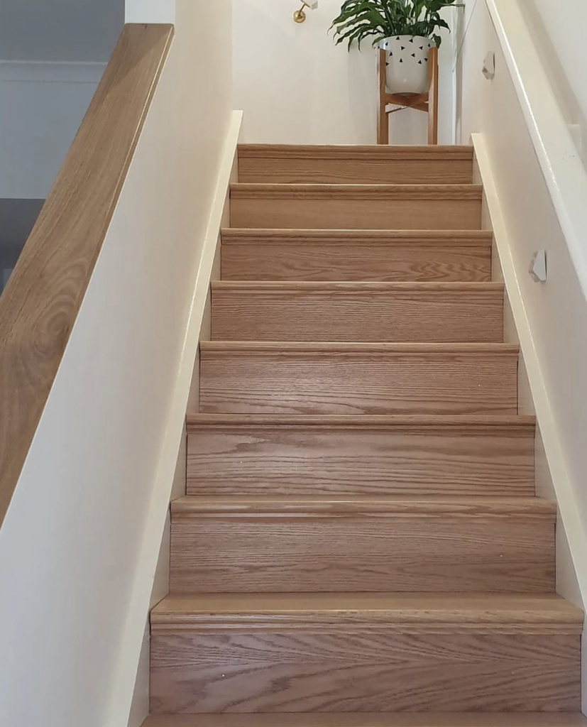 Beach House staircase renovation using our American Oak Stair Tread ...